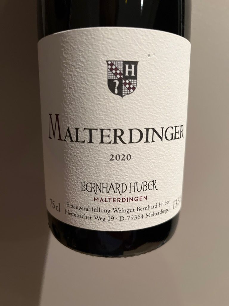 2020 Bernhard Huber Malterdinger Spätburgunder, Germany, Baden ...