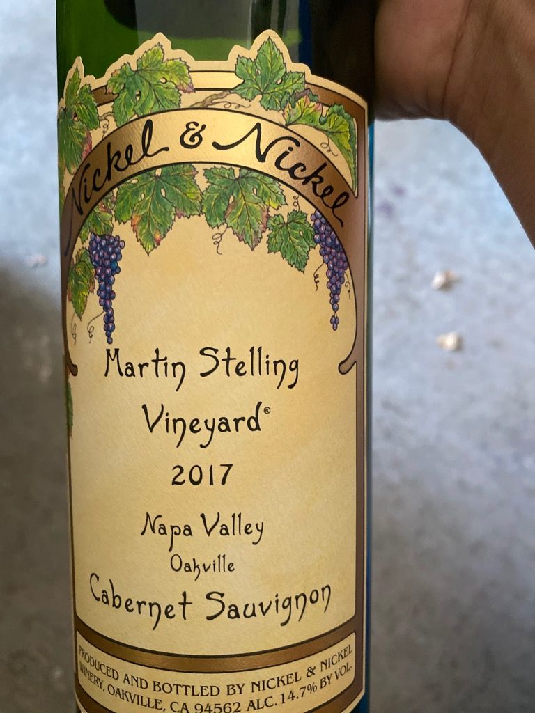 2017 Nickel & Nickel Cabernet Sauvignon Martin Stelling Vineyard, USA ...