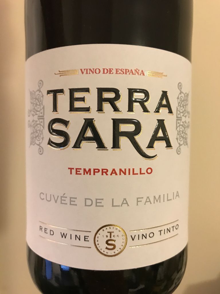 2019 Terra Sara Tempranillo Cuvée de la Familia, Spain - CellarTracker