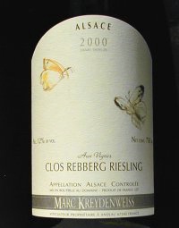 1997 Domaine Marc Kreydenweiss Riesling Clos Rebberg Aux Vignes, France ...