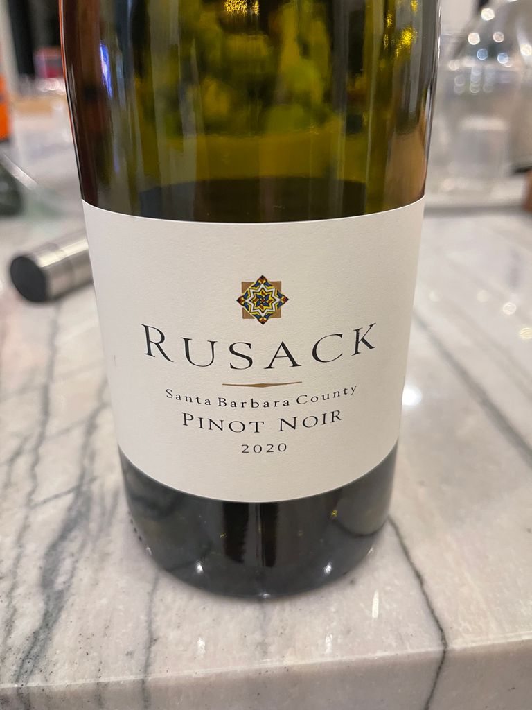 2020 Rusack Pinot Noir Santa Barbara County, USA, California, Central ...