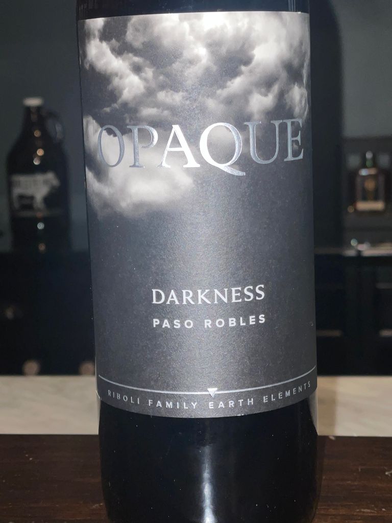 2021 Opaque Wines Darkness, USA, California, Central Coast, Paso Robles ...