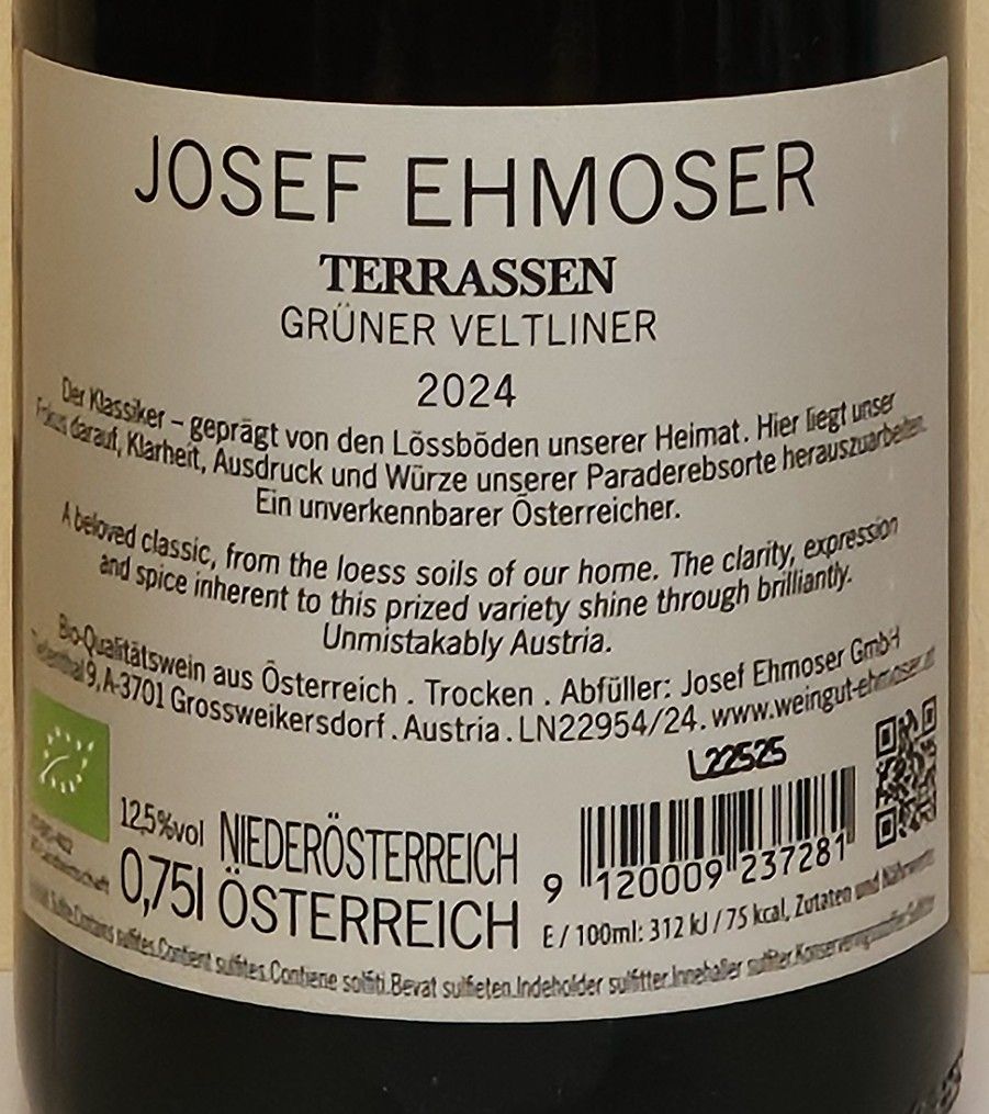 2024 Josef Ehmoser Grüner Veltliner Terrassen, Austria ...