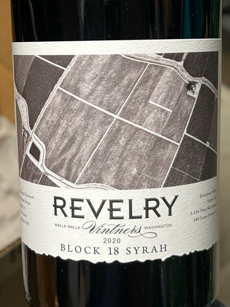 2020 Revelry Vintners Syrah Block 18, USA, Washington, Columbia Valley ...