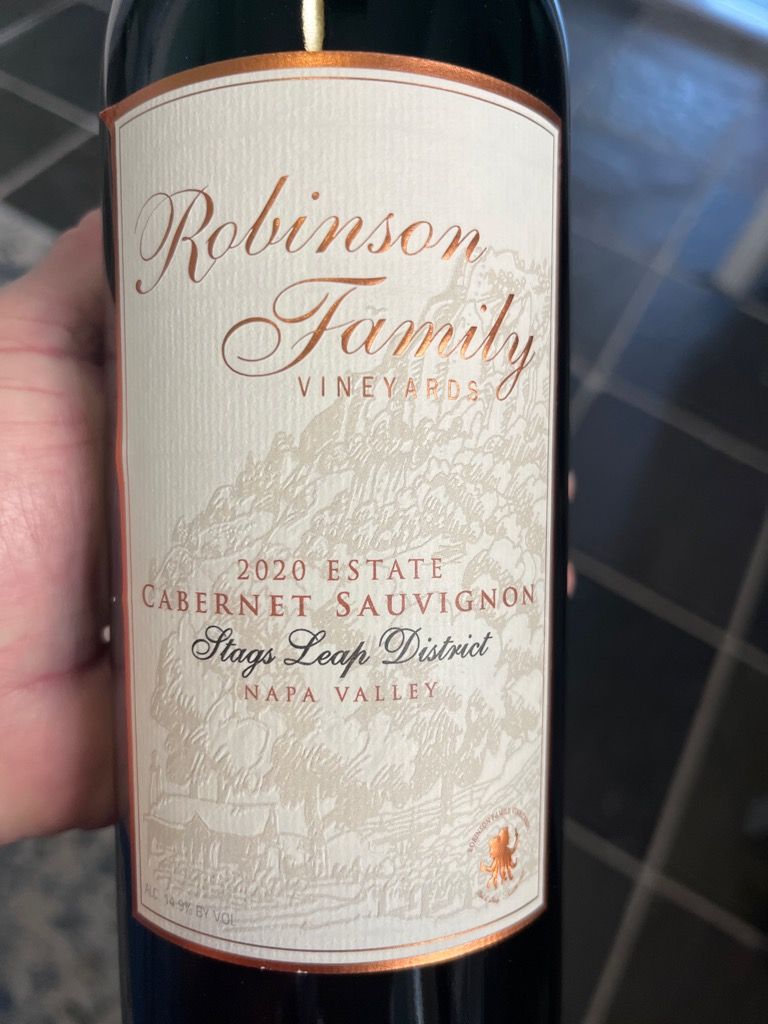 2020 Robinson Family Vineyards Cabernet Sauvignon Estate, USA ...