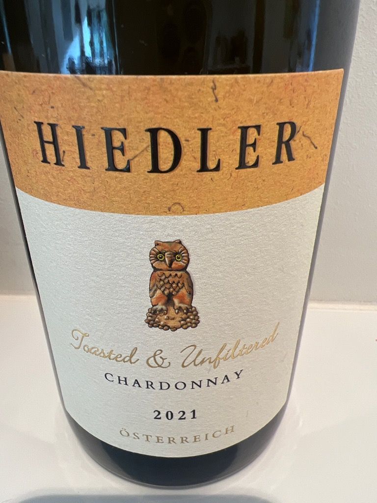 2020 Hiedler Chardonnay Toasted & Unfiltered, Austria, Niederösterreich ...