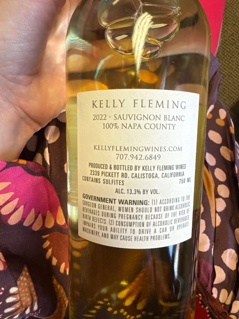 2022 Kelly Fleming Wines Sauvignon Blanc, USA, California, Napa Valley ...