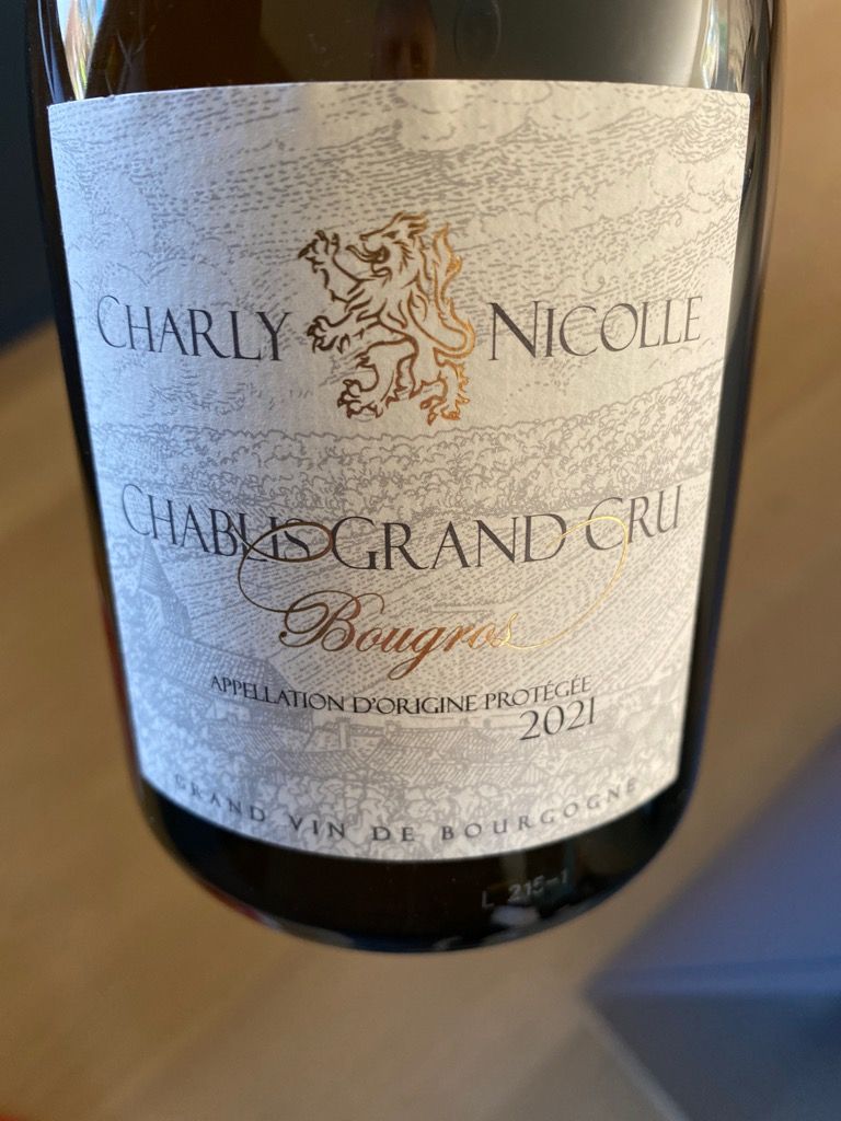 2021 Charly Nicolle Chablis Grand Cru Bougros, France, Burgundy ...