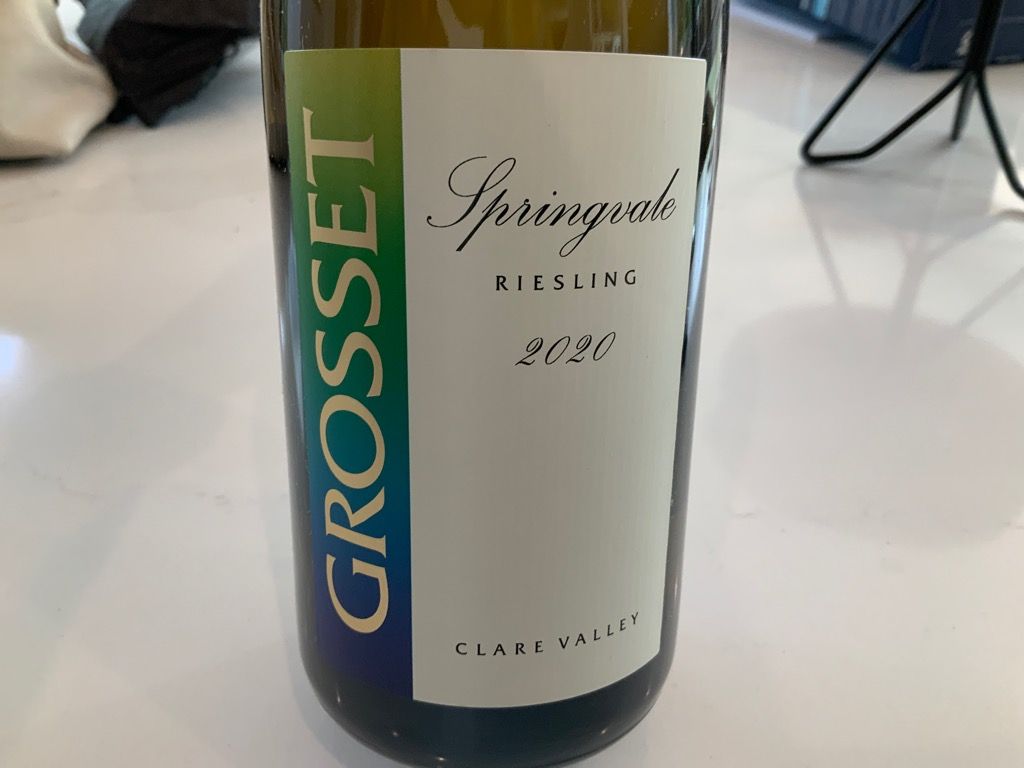 2020 Grosset Riesling Springvale Clare Valley, Australia, South ...