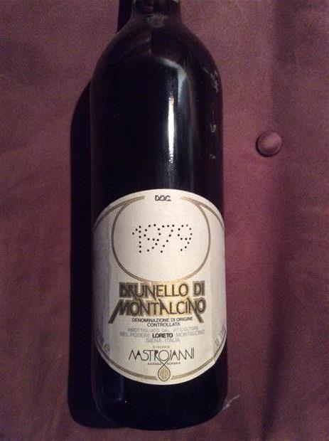 1979 MastroJanni Brunello di Montalcino Vigna Loreto, Italy, Tuscany ...