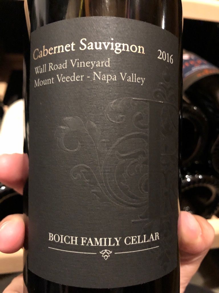 2016 Boich Family Cellar Cabernet Sauvignon Wall Road, USA, California ...