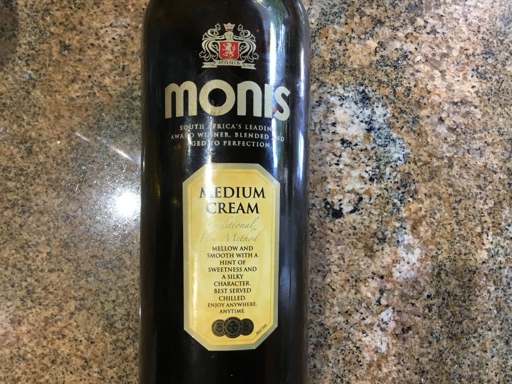 NV Monis Medium Cream Sherry, South Africa, Coastal Region, Paarl ...