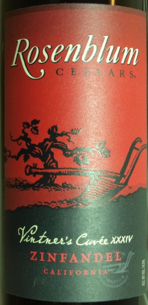 NV Rosenblum Cellars Zinfandel Vintner's Cuvee XXXIV, USA, California ...