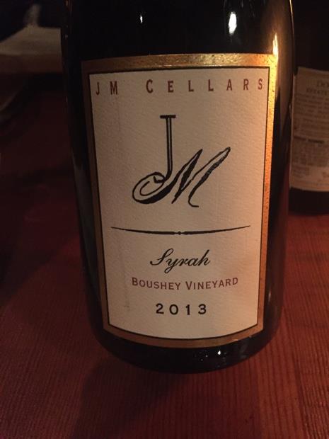 2013 JM Cellars Syrah Boushey Vineyard, USA, Washington, Columbia ...