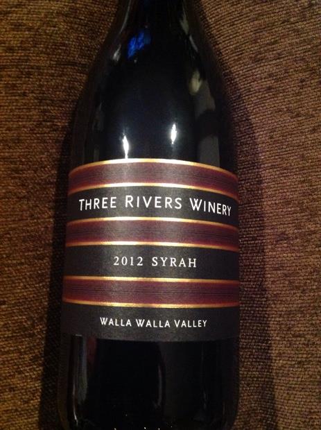 2012 Three Rivers Winery Syrah Columbia Valley, USA, Washington ...