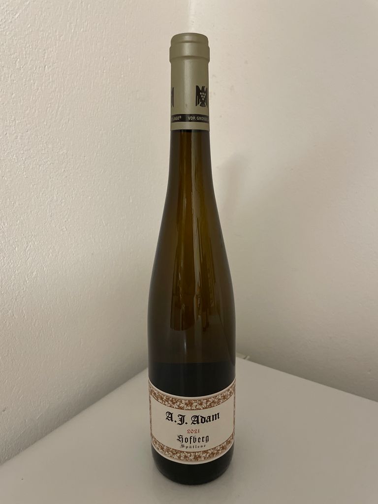 2021 A.J. Adam Hofberg Riesling Spätlese, Germany, Mosel Saar Ruwer ...