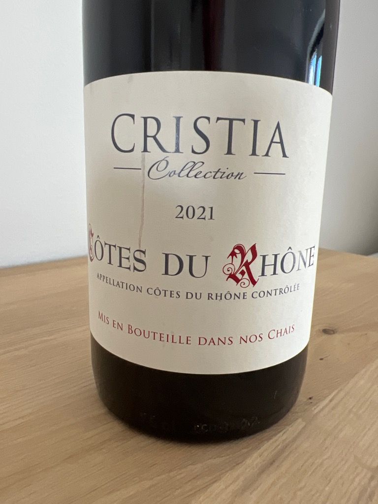 2021 Domaine de Cristia Côtes du Rhône, France, Rhône, Southern Rhône ...