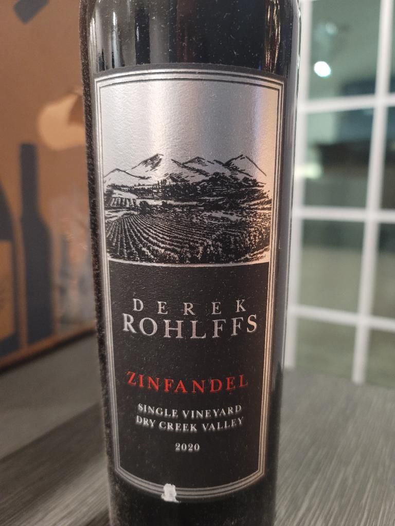 2020 Derek Rohlffs Zinfandel Dry Creek Valley, USA, California, Sonoma ...