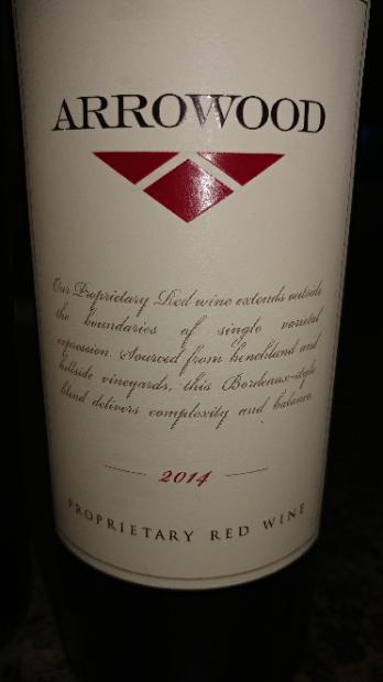 2015 Arrowood Proprietary Red Blend Sonoma Valley, USA, California ...