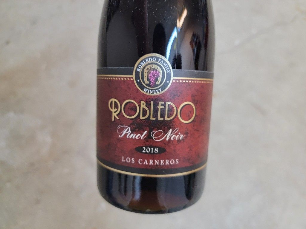 2018 Robledo Family Winery Pinot Noir Los Carneros Rancho Rincon ...