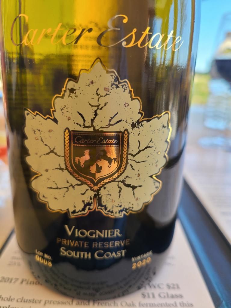 2020 Carter Estate Winery Viognier Private Reserve, USA, California ...