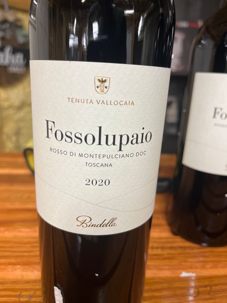 2020 Bindella (Tenuta Vallocaia) Rosso di Montepulciano Fossolupaio ...