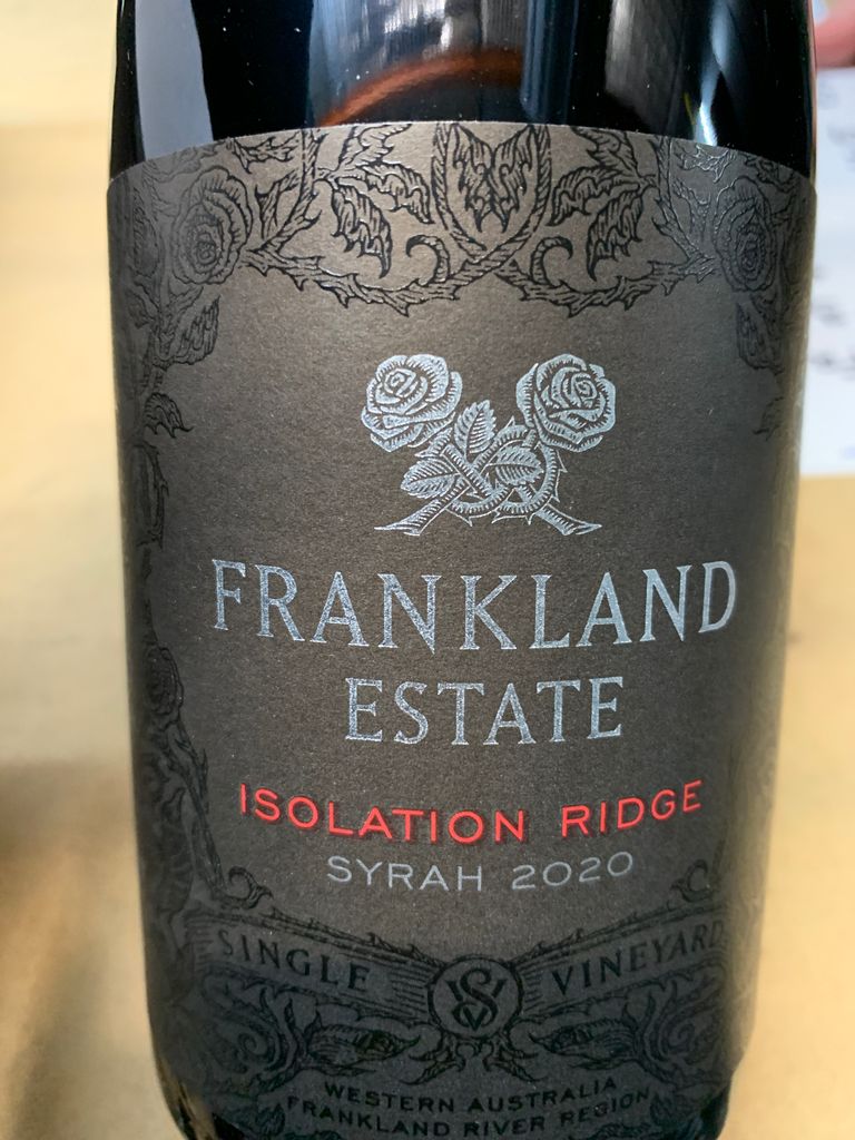 2022 Frankland Estate Syrah Isolation Ridge Vineyard, Australia ...