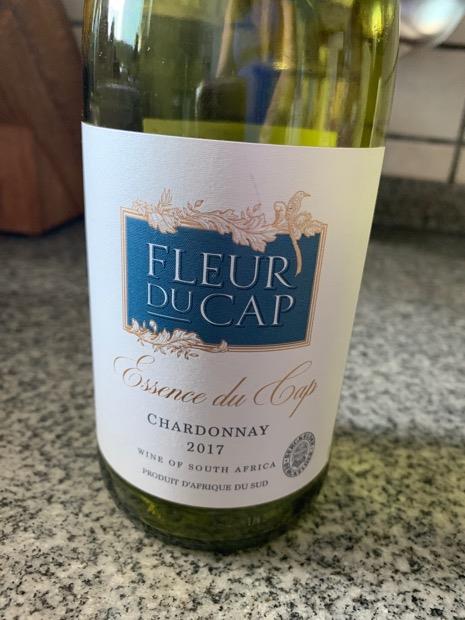 2017 Fleur du Cap Chardonnay Unfiltered, South Africa, Coastal Region ...