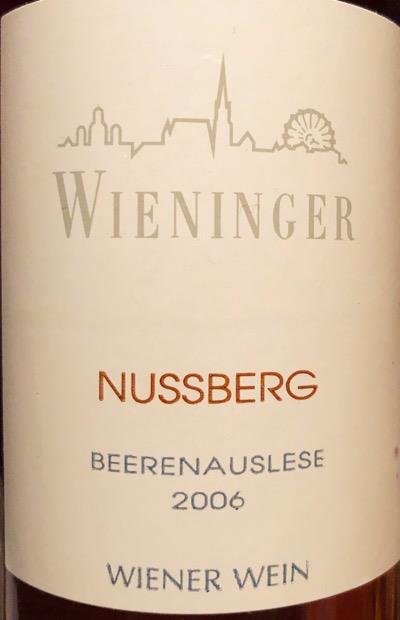 2006 Wieninger Beerenauslese Nußberg, Austria, Wien - CellarTracker