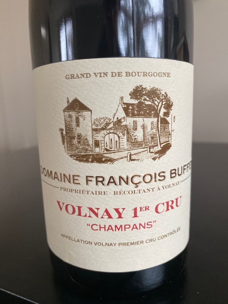 2020 Domaine François Buffet Volnay 1er Cru Champans, France, Burgundy ...