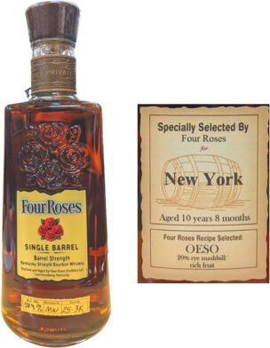 2022 Four Roses Distillery Single Barrel OESO Kentucky Straight Bourbon ...