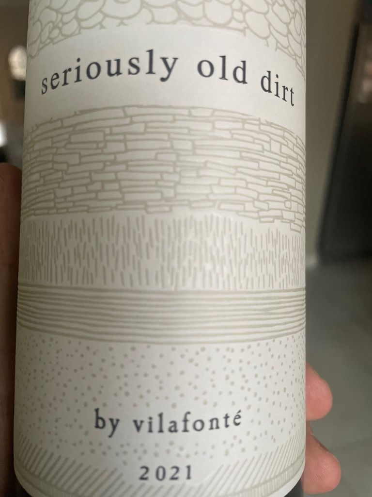 2021 Vilafonté Seriously Old Dirt, South Africa, Coastal Region, Paarl ...