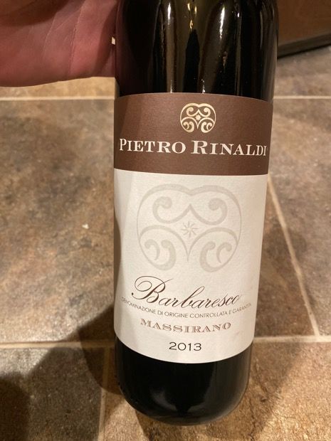 2013 Pietro Rinaldi Barbaresco Massirano, Italy, Piedmont, Langhe ...