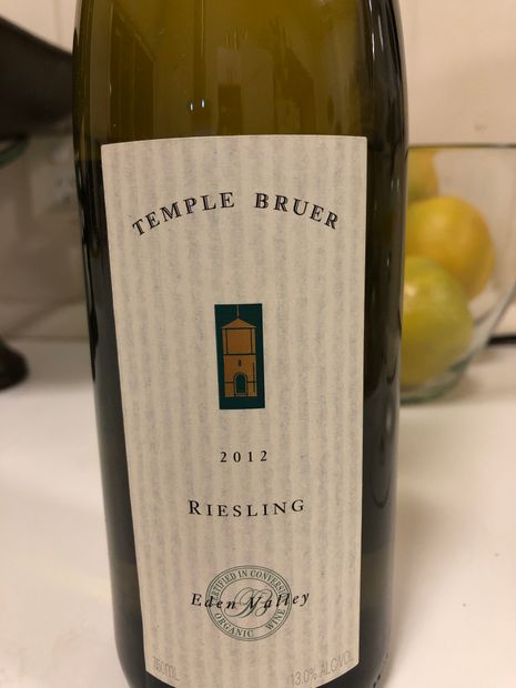 2012 Temple Bruer Riesling Organically Grown, Australia, South ...