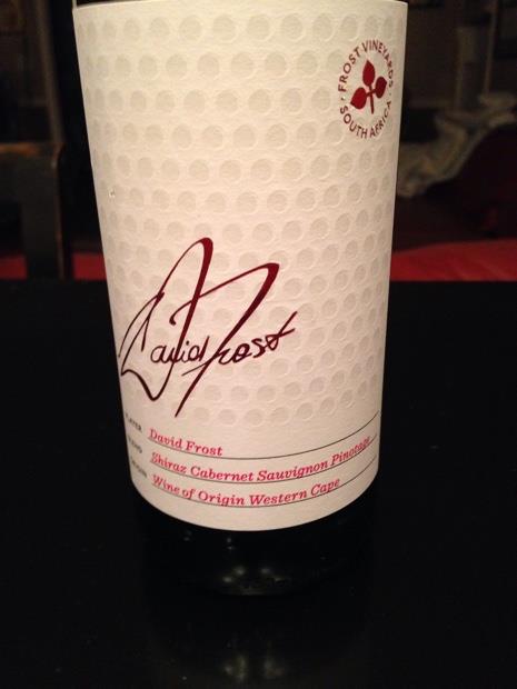2015 David Frost Shiraz, Cabernet Sauvignon, Pinotage, South Africa ...