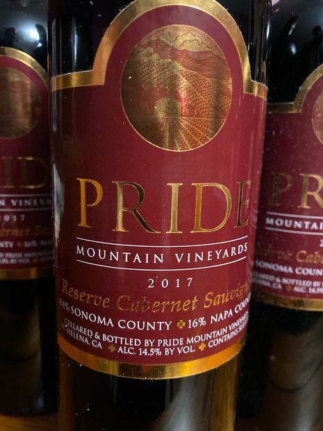 2017 Pride Mountain Vineyards Cabernet Sauvignon Reserve, USA ...