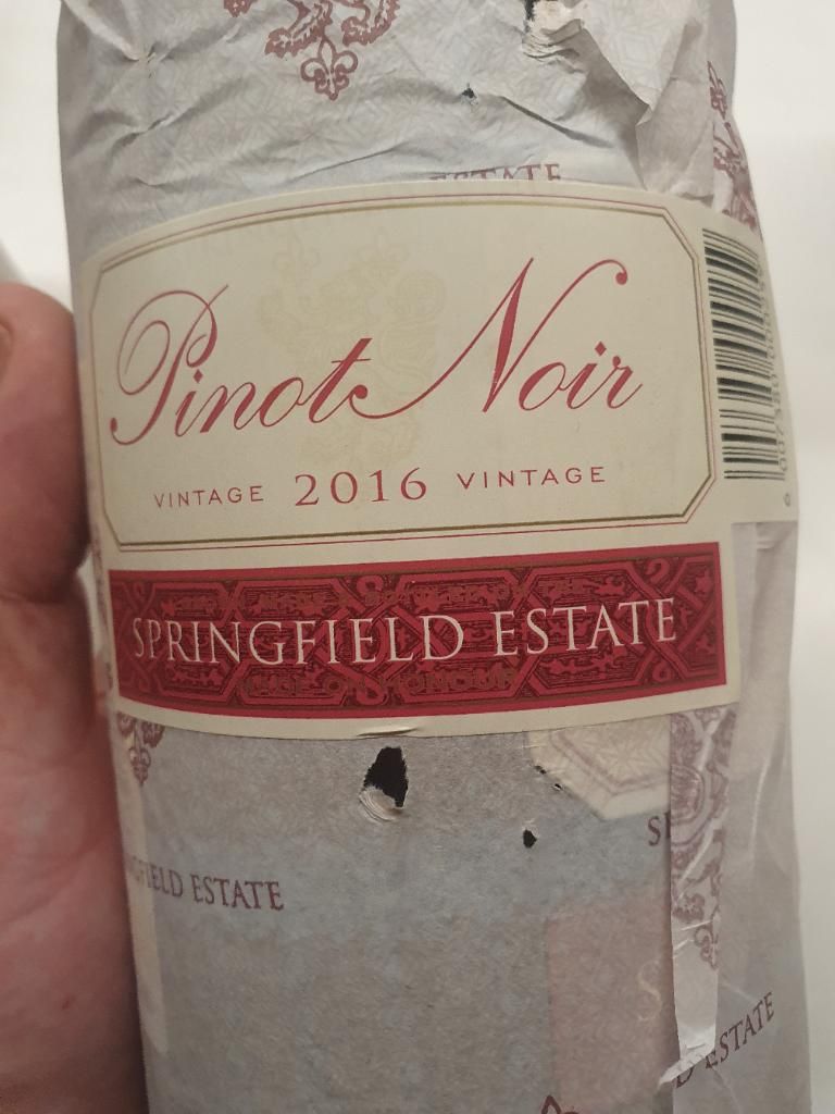 2016 Springfield Estate Pinot Noir, South Africa, Breede River Valley ...