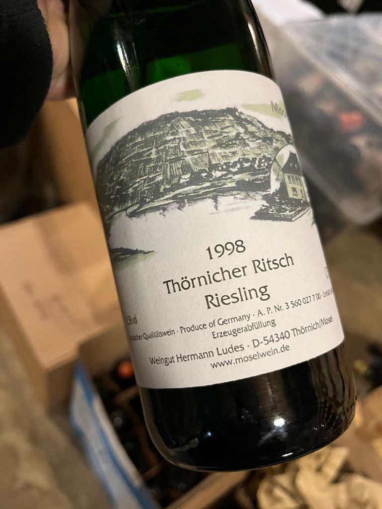 1998 Weingut Hermann Ludes Thörnicher Ritsch Riesling Kabinett trocken ...