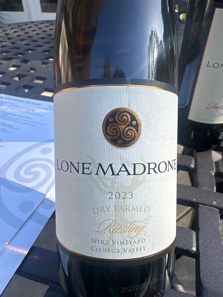 2022 Lone Madrone Riesling, USA, California, Central Coast, Cienega Valley - CellarTracker