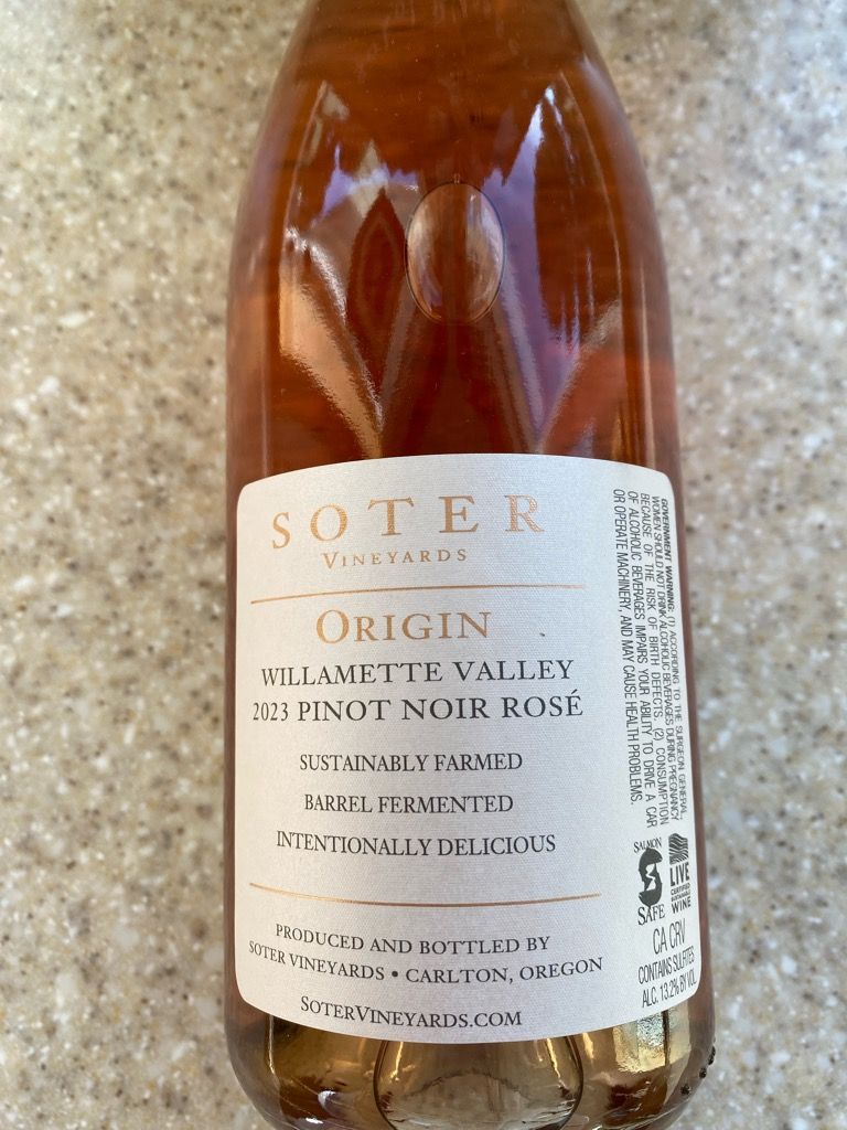 2023 Soter Origin Series Pinot Noir Rosé, USA, Oregon, Willamette ...