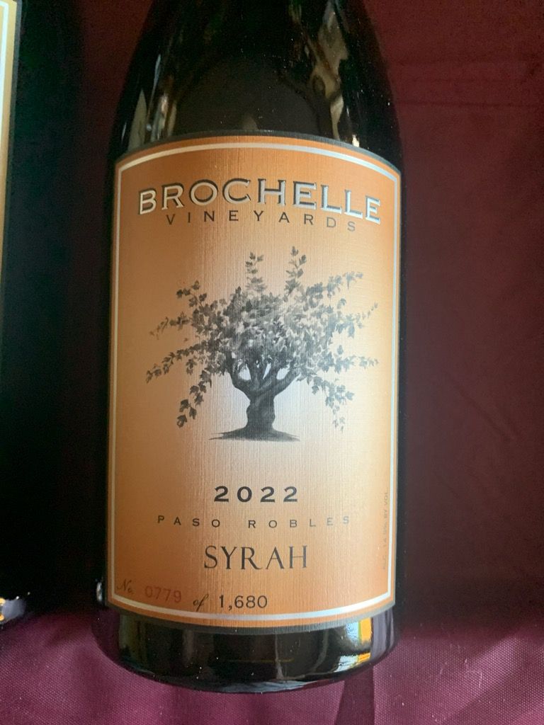 2022 Brochelle Vineyards Syrah, USA, California, Central Coast, Paso ...