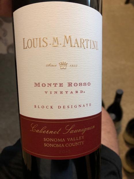 2015 Louis M. Martini Cabernet Sauvignon Block Designate Monte Rosso ...