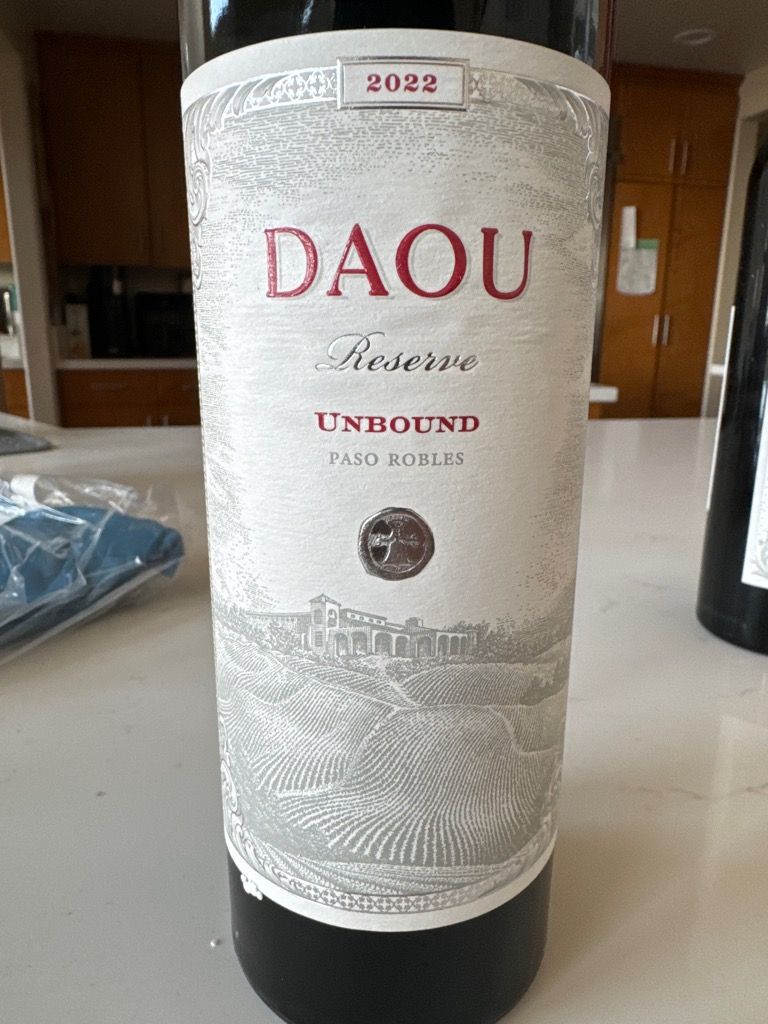 2022 Daou Vineyards Reserve Unbound, USA, California, Central Coast ...