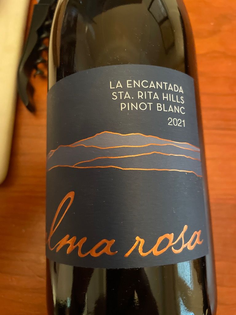 2021 Alma Rosa Pinot Blanc La Encantada Vineyard, USA, California ...