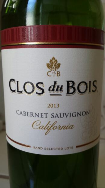 2013 Clos du Bois Cabernet Sauvignon California, USA, California ...