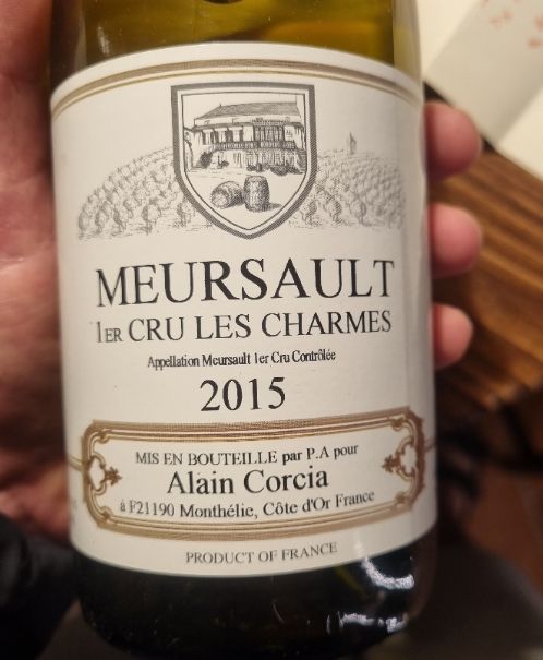 2015 Alain Corcia Meursault 1er Cru Charmes, France, Burgundy, Côte de ...