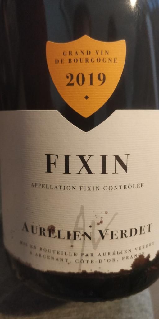 2019 Aurelien Verdet Fixin, France, Burgundy, Côte de Nuits, Fixin ...