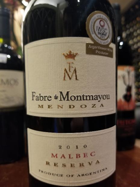 2010 Fabre Montmayou Malbec Reserva, Argentina, Mendoza - CellarTracker