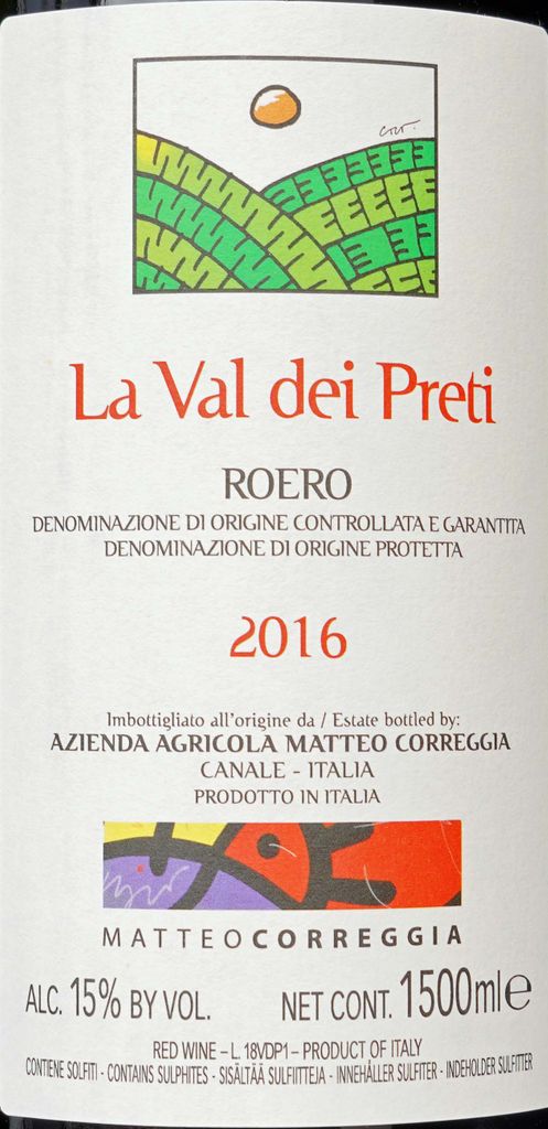 2016 Matteo Correggia Roero La Val Dei Preti, Italy, Piedmont, Alba ...