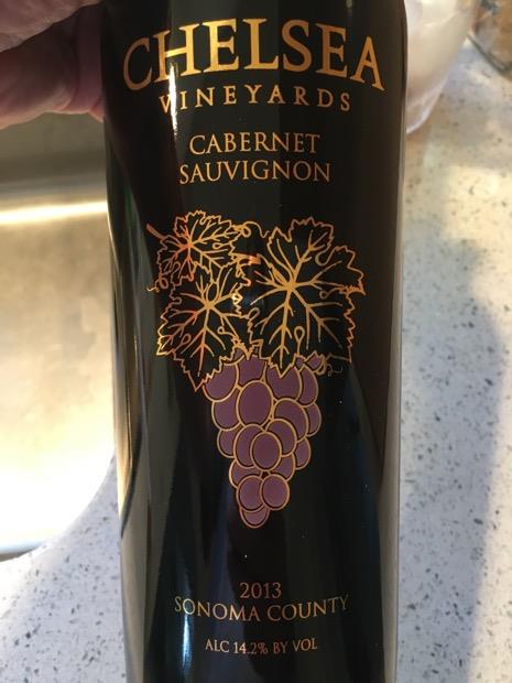 2013 Chelsea Vineyards Cabernet Sauvignon, USA, California, Sonoma ...